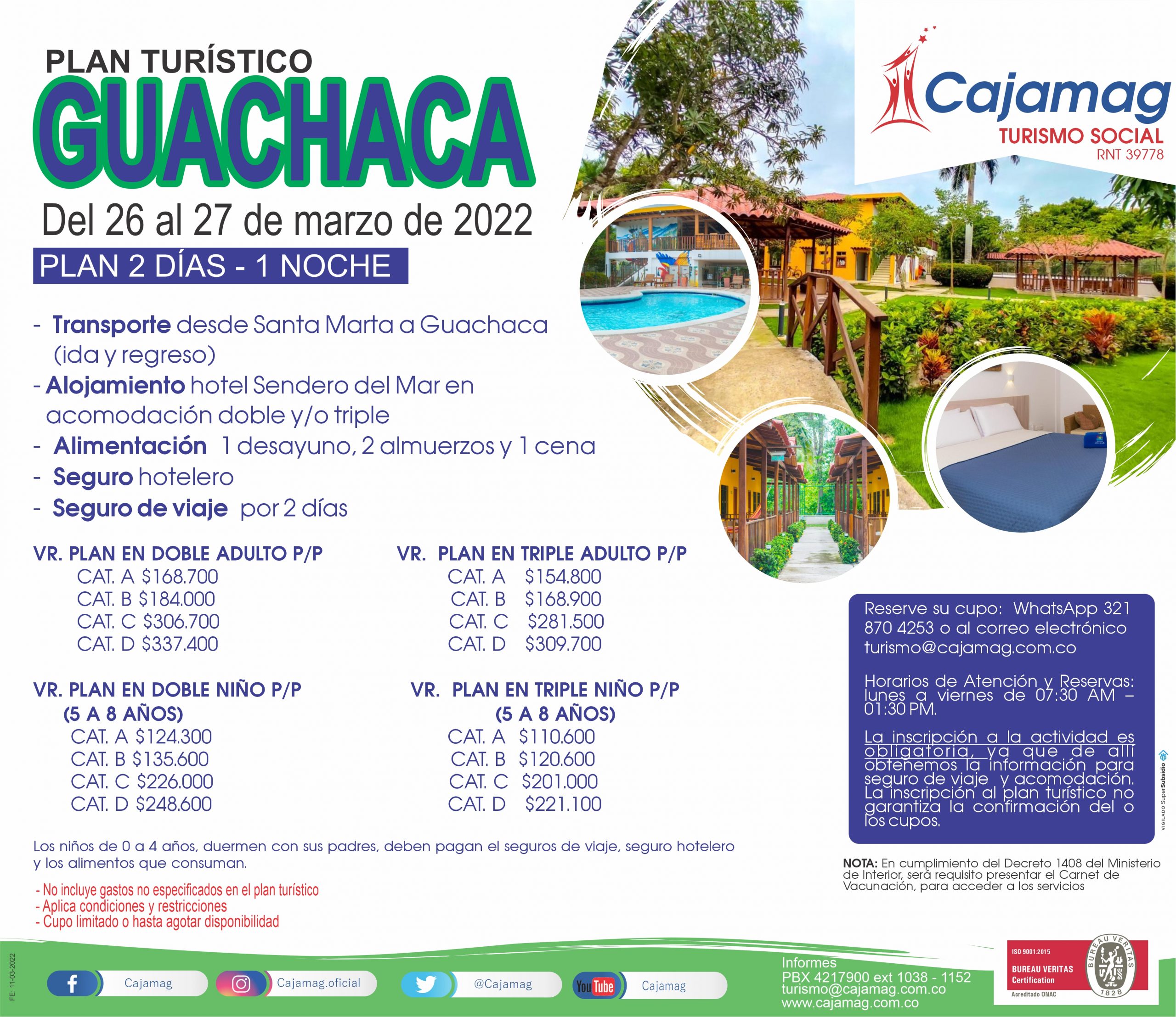 Turismo Social - PLAN TURÍSTICO GUACHACA - Cajamag