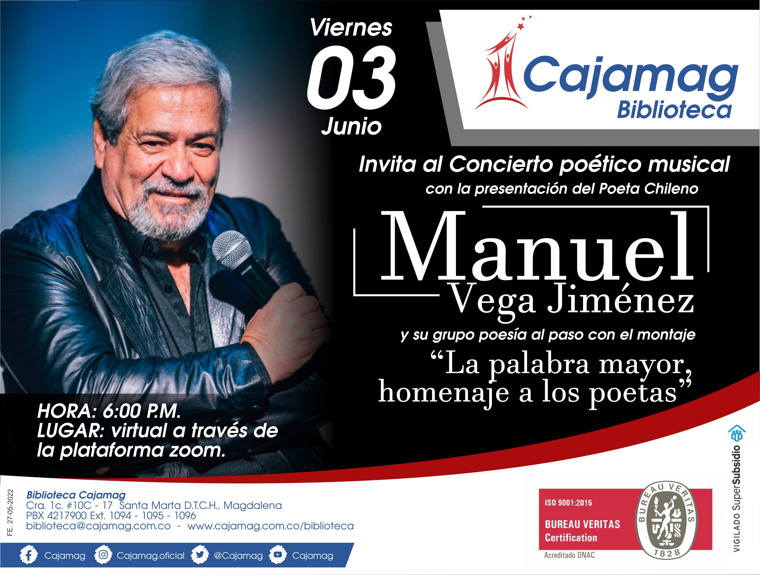 Biblioteca Cajamag - Manuel Vega Jiménez “La Palabra Mayor, homenaje a ...