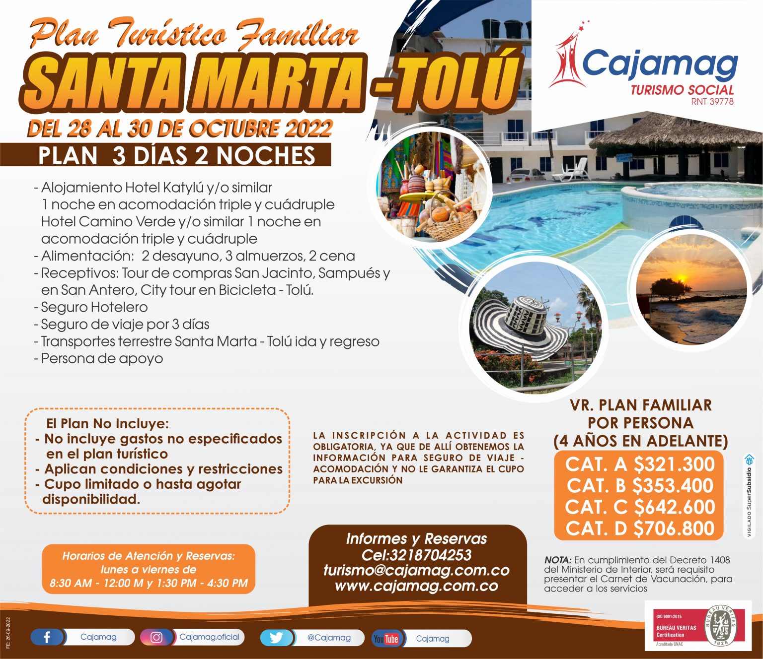 TURISMO SOCIAL PLAN TURÍSTICO SANTA MARTA TOLÚ - Cajamag